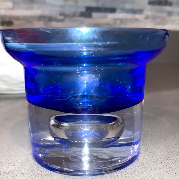Krosno | Accents | Krosno Poland Crystal Buble Cobalt Blue Votive ...
